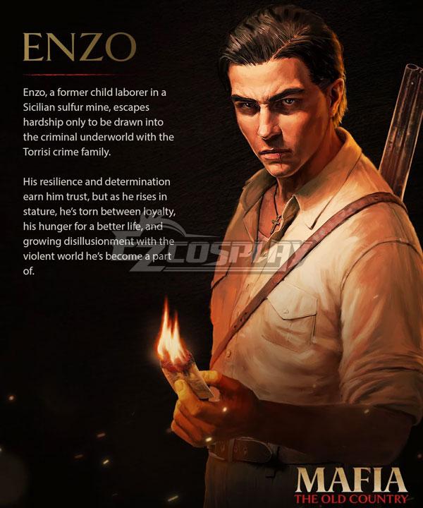 Mafia: The Old Country Enzo Favara B Cosplay Costume