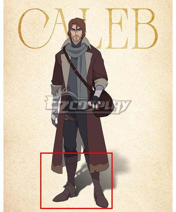 Critical Role The Mighty Nein Caleb Widogast Brown Shoes Cosplay Boots