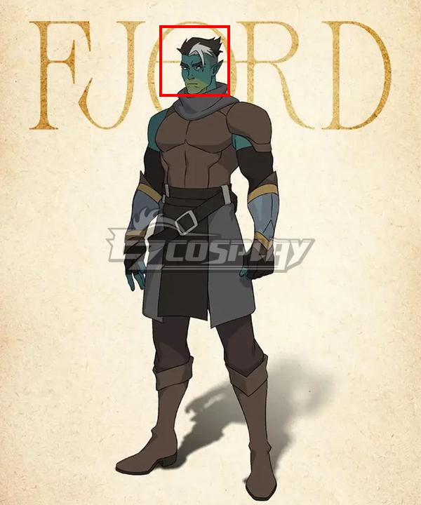 The Mighty Nein Fjord Stone Black White Cosplay Wig