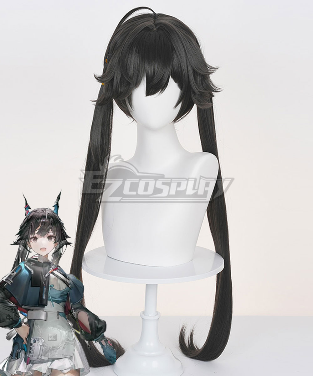 Arknights: Endfield Chen Qianyu Black Cosplay Wig