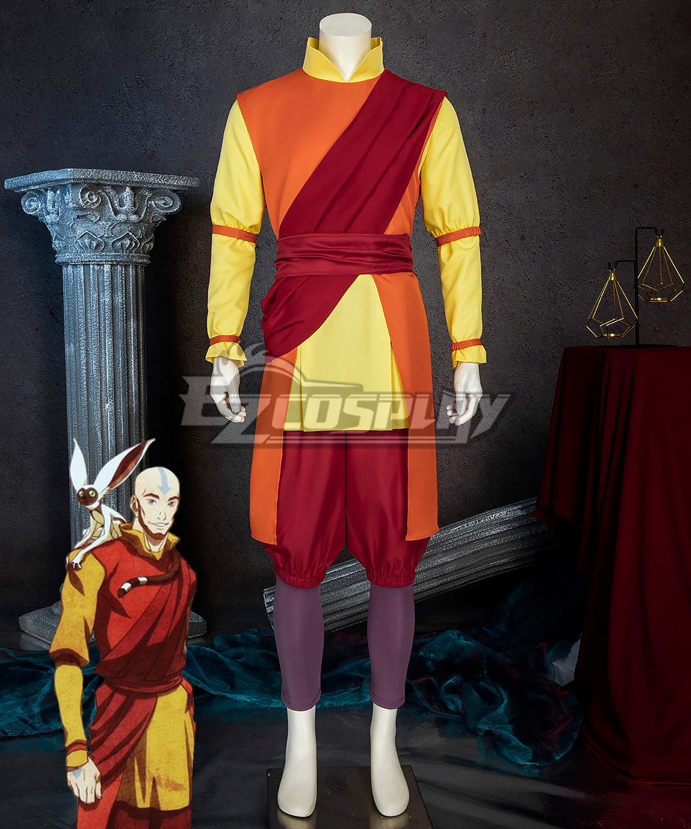 Adult Gaang Animated Movie Avatar The Last Airbender Aang Cosplay Costume