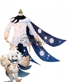 Genshin Impact Paimon White Cosplay Wig
