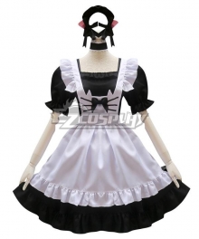Pink and White Lolita Cute Cat Maid Dress Cosplay Costume - EMDS041Y