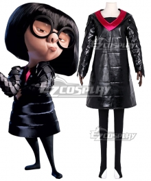 Disney The Incredibles 2 Edna Mode Black Cosplay Wig - Wig + Glasses Frames