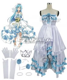 Fate Stay Night Saber Wedding Dress Cosplay Costume Deluxe-P5