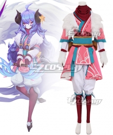 League of Legends LOL Spiritblossom Kindred Purple Cosplay Wig