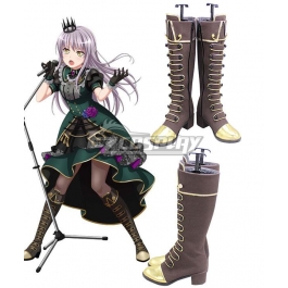 BanG Dream! Roselia Lofty Ambitions Minato Yukina Brown Shoes Cosplay Boots
