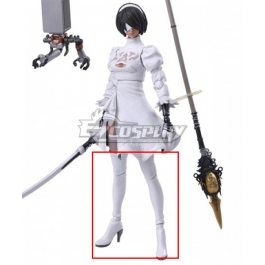 NieR: Automata 2B YoRHa No.2 Type B Silver Shoes Cosplay Boots