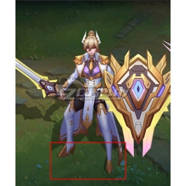 League of Legends Battle Academia Leona Prestige Brown Cosplay Shoes