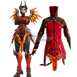 OOverwatch OW Mercy Devil Outfit Halloween Cosplay Costume - Only Top ...