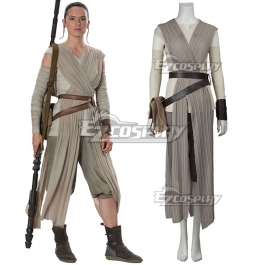 Star Wars The Force Awakens Rey Cosplay Costume - New Edition