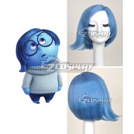 Inside Out Sadness Blue Cosplay Wig