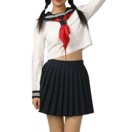 High waisted Long Sleeves School Uniform Cosplay Costume