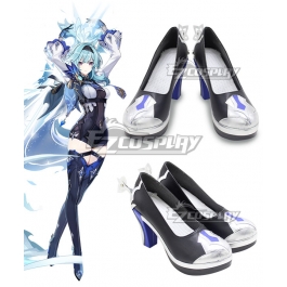 Genshin Impact Eula Silver Cosplay Shoes