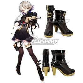 Girls' Frontline KRISS Vector Black Golden Shoes Cosplay Boots