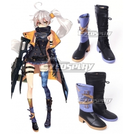 Girls Frontline PKP Purple Black Shoes Cosplay Boots