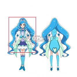 Healin' Good Pretty Cure Sawaizumi Chiyu Cure Fontaine Blue Cosplay Wig