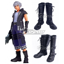 Kingdom Hearts III Riku Black Shoes Cosplay Boots