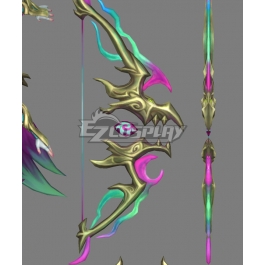 League Of Legends LOL Fae Dragon Ashe Bow Arrow Cosplay Weapon Prop