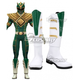Mighty Morphin Power Rangers Green Ranger V2 Green Shoes Cosplay Boots