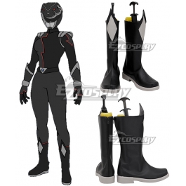 Power Rangers HyperForce HyperForce Black Black Shoes Cosplay Boots