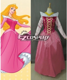 Disney Sleeping Beauty Princess Aurora Blue Dress Cosplay Costume