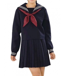 Blue Short Sleeves School Uniform Cosplay Costume