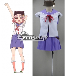 Blue Short Sleeves School Uniform Cosplay Costume