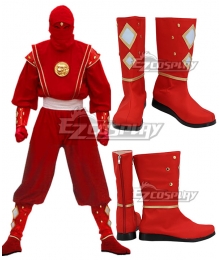 Power Rangers Red Ninjetti Ranger Cosplay Costume
