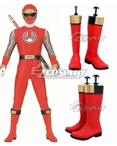 Power Rangers Ninja Storm Red Wind Ranger Cosplay Costume