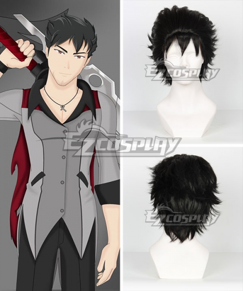 RWBY Qrow Branwen Black Cosplay Wig