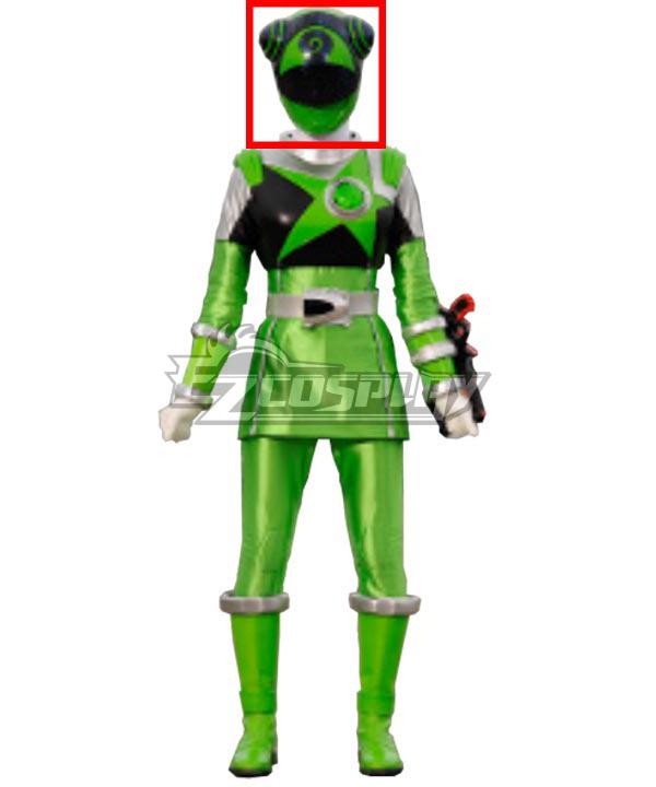 Power Rangers Uchu Sentai Kyuranger Chameleon Green Helmet Cosplay ...
