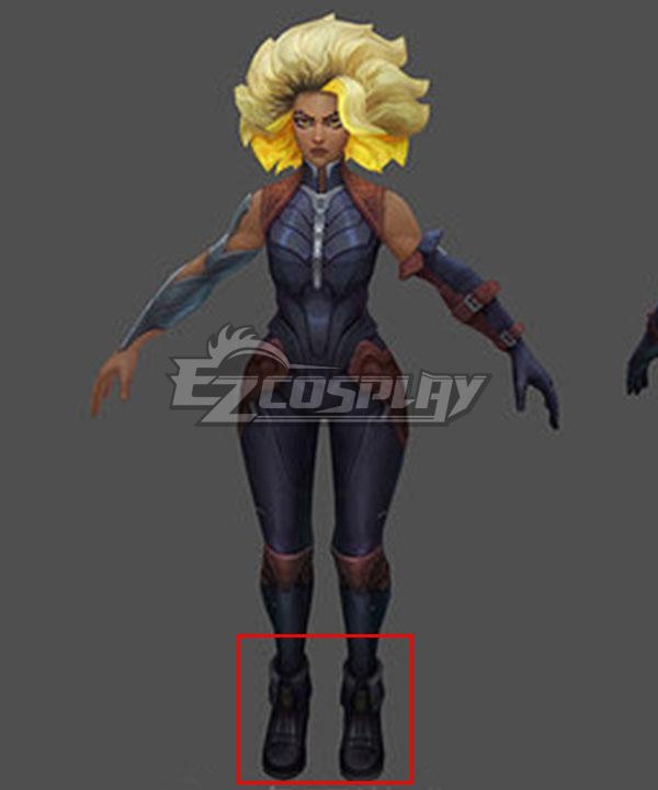 League of Legends LOL Rell Black Cosplay Shoes