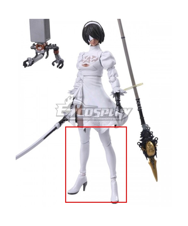 NieR: Automata 2B YoRHa No.2 Type B Silver Shoes Cosplay Boots