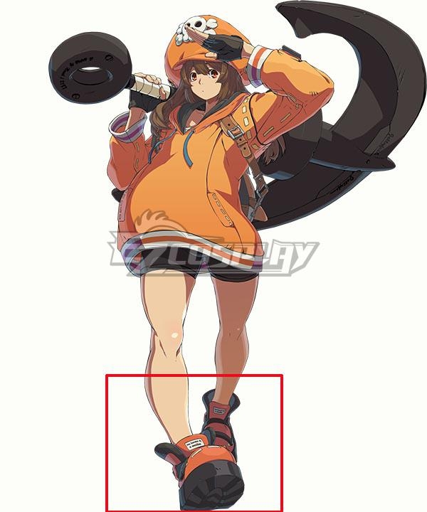 Guilty Gear STRIVE May Black Orange Cosplay Shoes