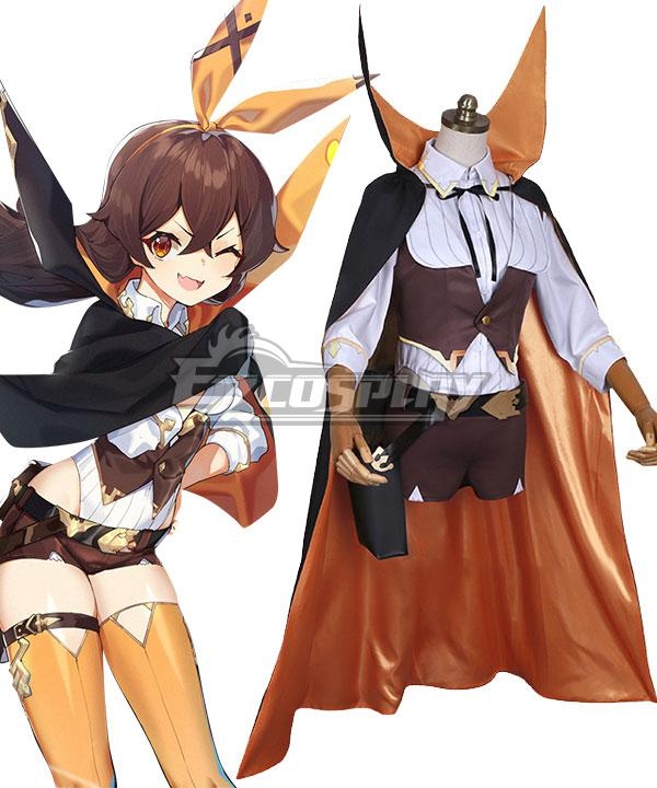 Genshin Impact Amber Halloween Black Cosplay Costumn