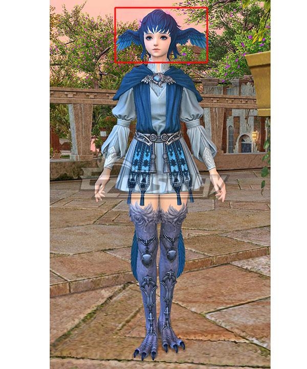 Final Fantasy XIV FF14 Meteion Cosplay Wig (Included Wing)