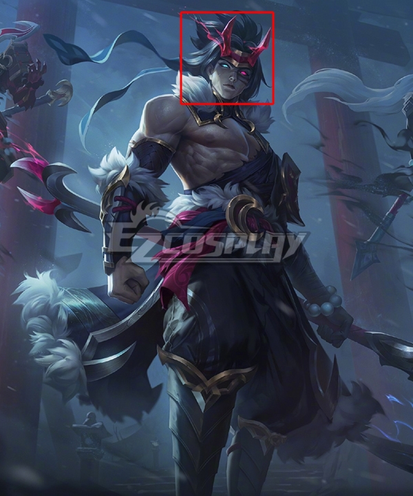 League of Legends LOL Shieda Kayn Snow Moon 50cm Black Cosplay Wig