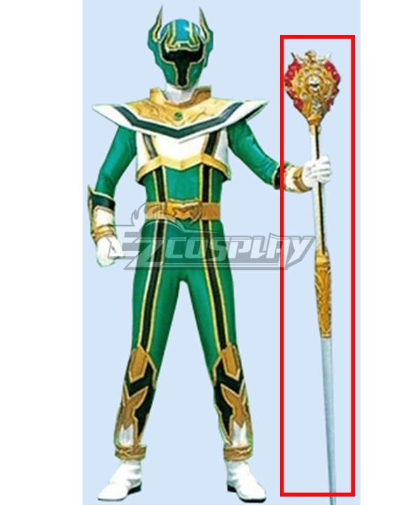 Power Rangers Green Legend Warrior Mystic Ranger Cane Magic Stick 3D ...