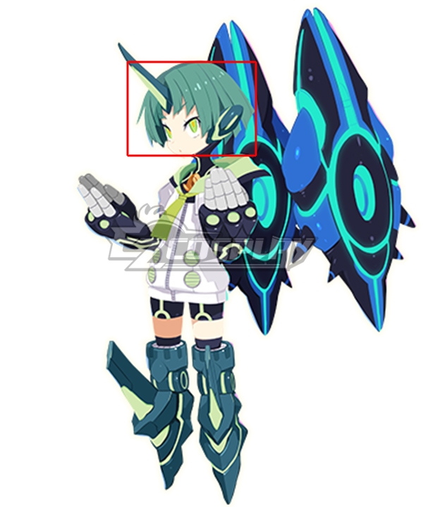 Disgaea 7 Suisen Green Cosplay Wig