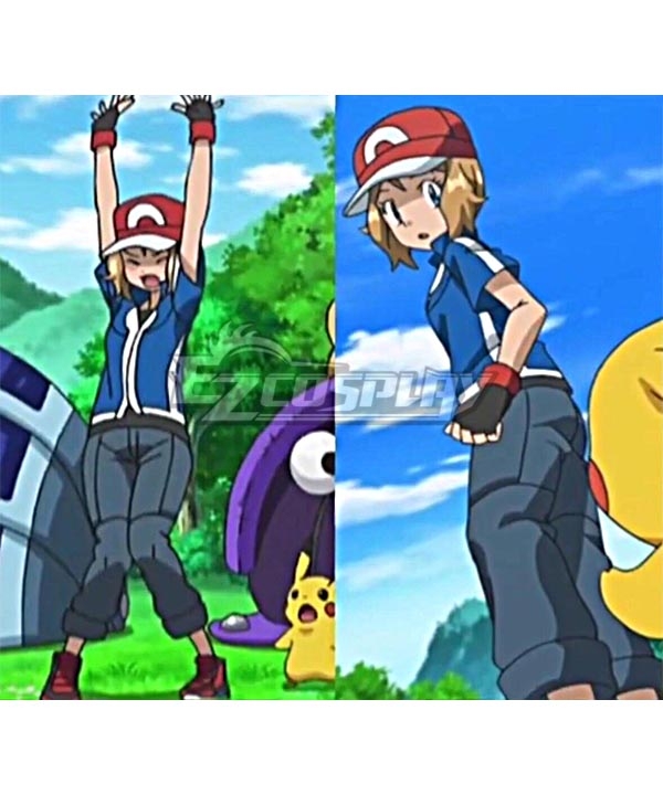 PM XY Go! Pikachu! Heroine Serena B Edition Cosplay Costume