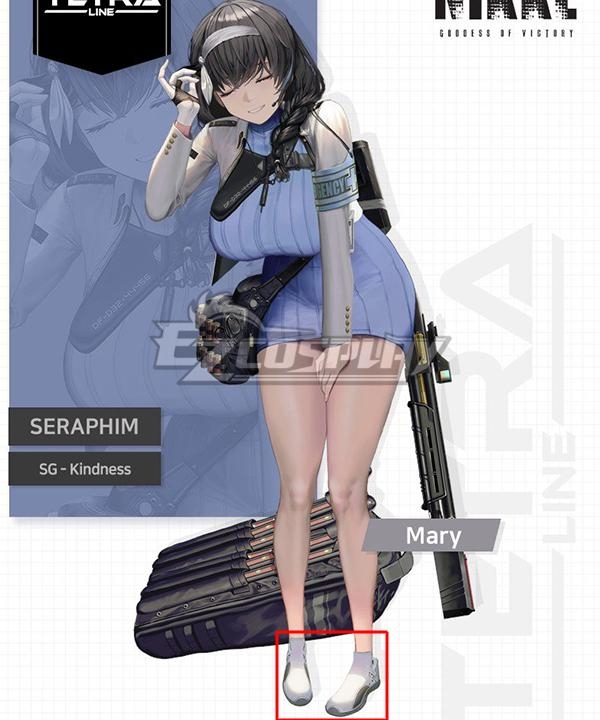 Nikke the Goddess of Victory Mary White Cosplay Shoes