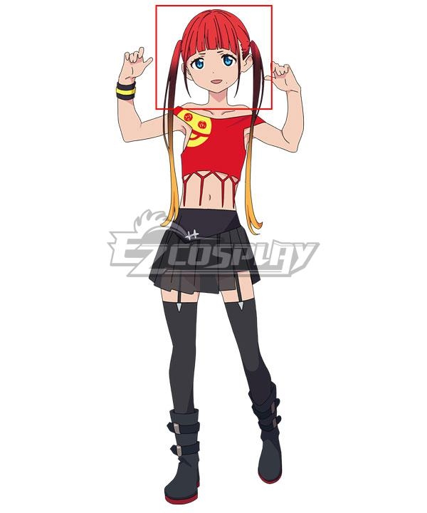 GRIDMAN UNIVERSE Chise Asukagawa Red Cosplay Wig