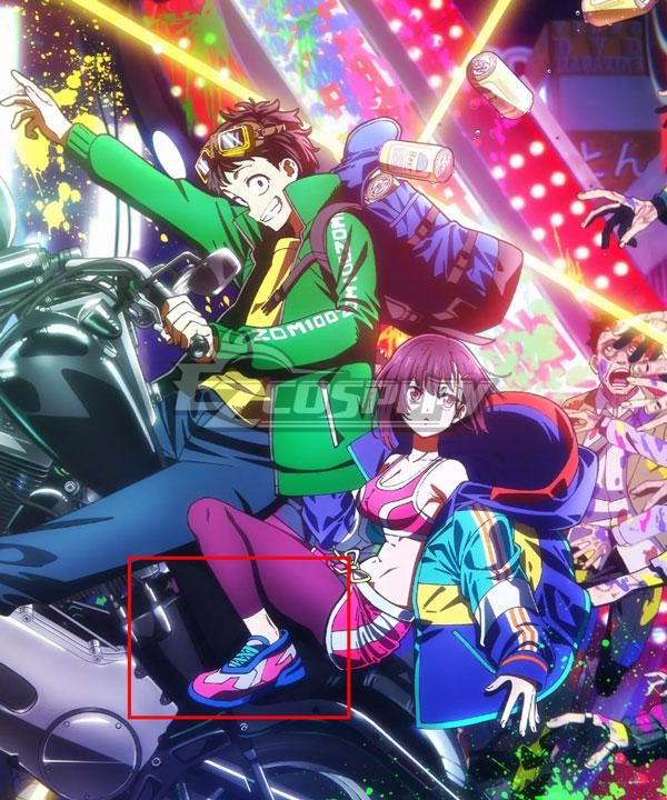 Zom 100: Bucket List of the Dead Shizuka Mikazuki Purple Cosplay Shoes