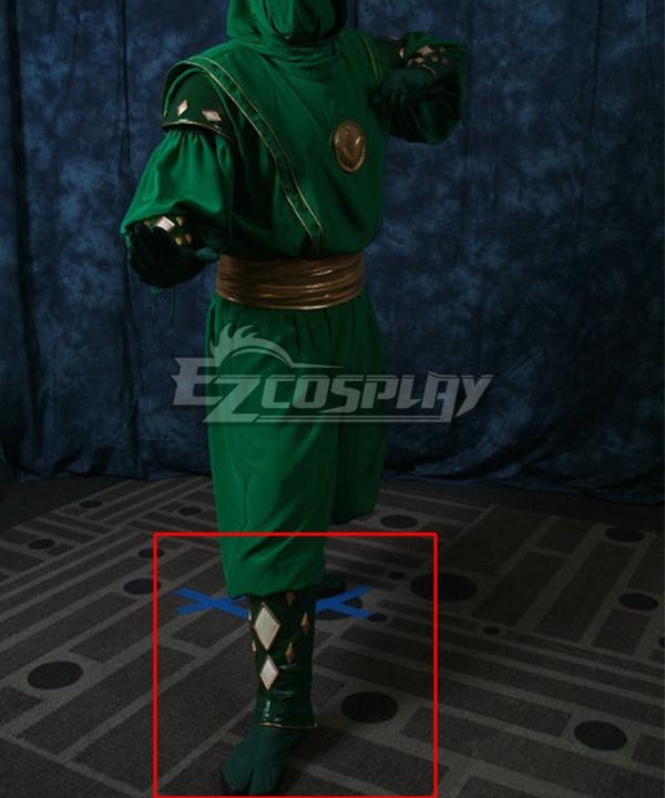 Power Rangers Green Ninja Ranger Cosplay Shoes