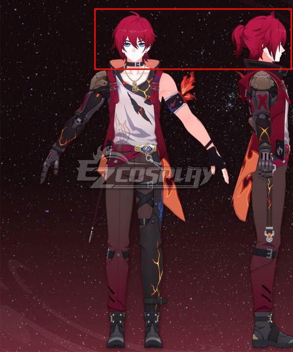 Honkai: Star Rail Luka Red Cosplay Wig