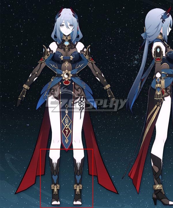 Honkai: Star Rail Hanya Black Cosplay Shoes