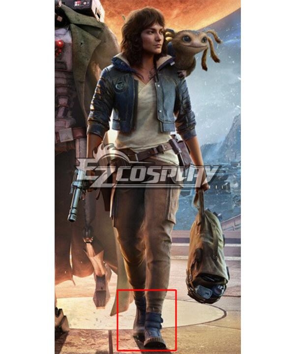 Star Wars Outlaws Kay Vess Blue Cosplay Shoes