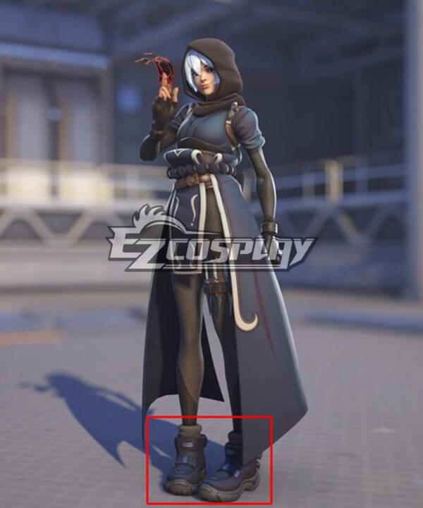 Overwatch 2 Rogue Kiriko Black Cosplay Shoes