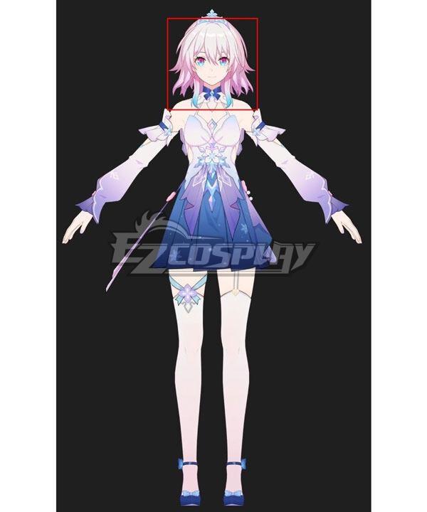 Honkai: Star Rail March 7th New Skin Pink Blue Cosplay Wig